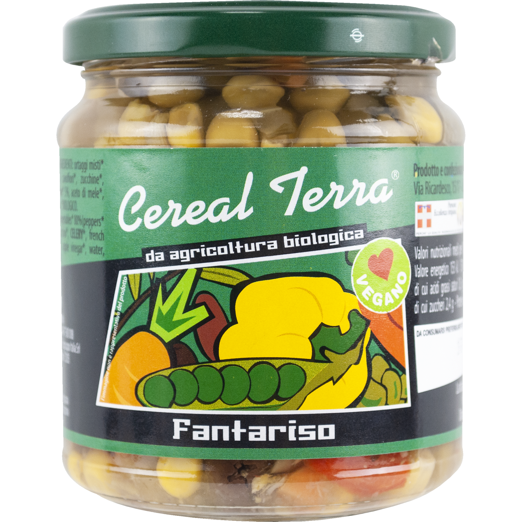 Βιολογικά λαχανικά ανάμεικτα σε βάζο Vegan 250gr Cereal Terra