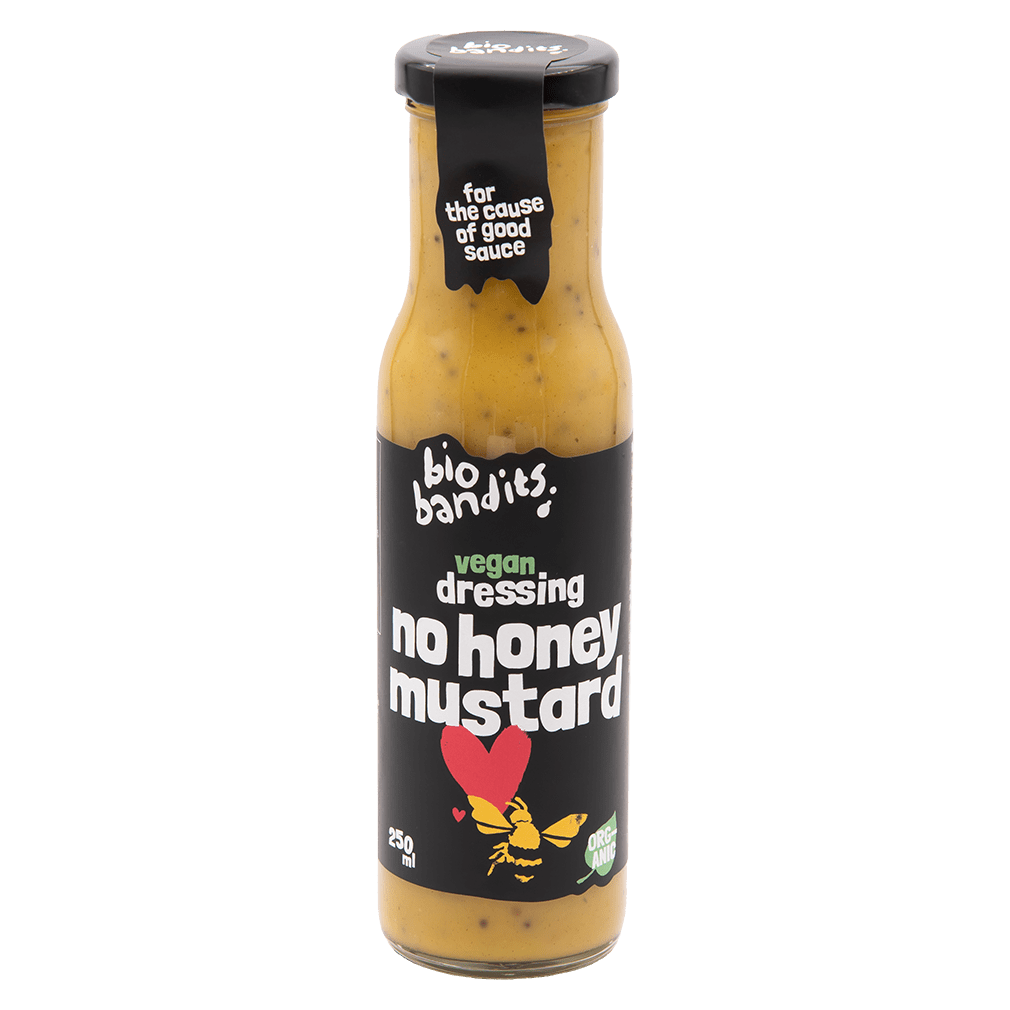 Βιολογική σάλτσα μουστάρδας χωρίς μέλι Vegan 250ml bio bandits