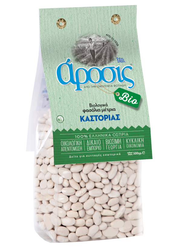 Βιολογικά Φασόλια μέτρια Καστοριάς 500gr Arosis